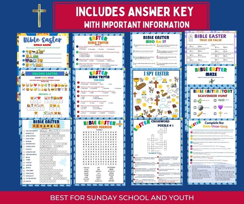 Ultimate Bible Easter Activity Bundle | Christian Easter Activity Games ...