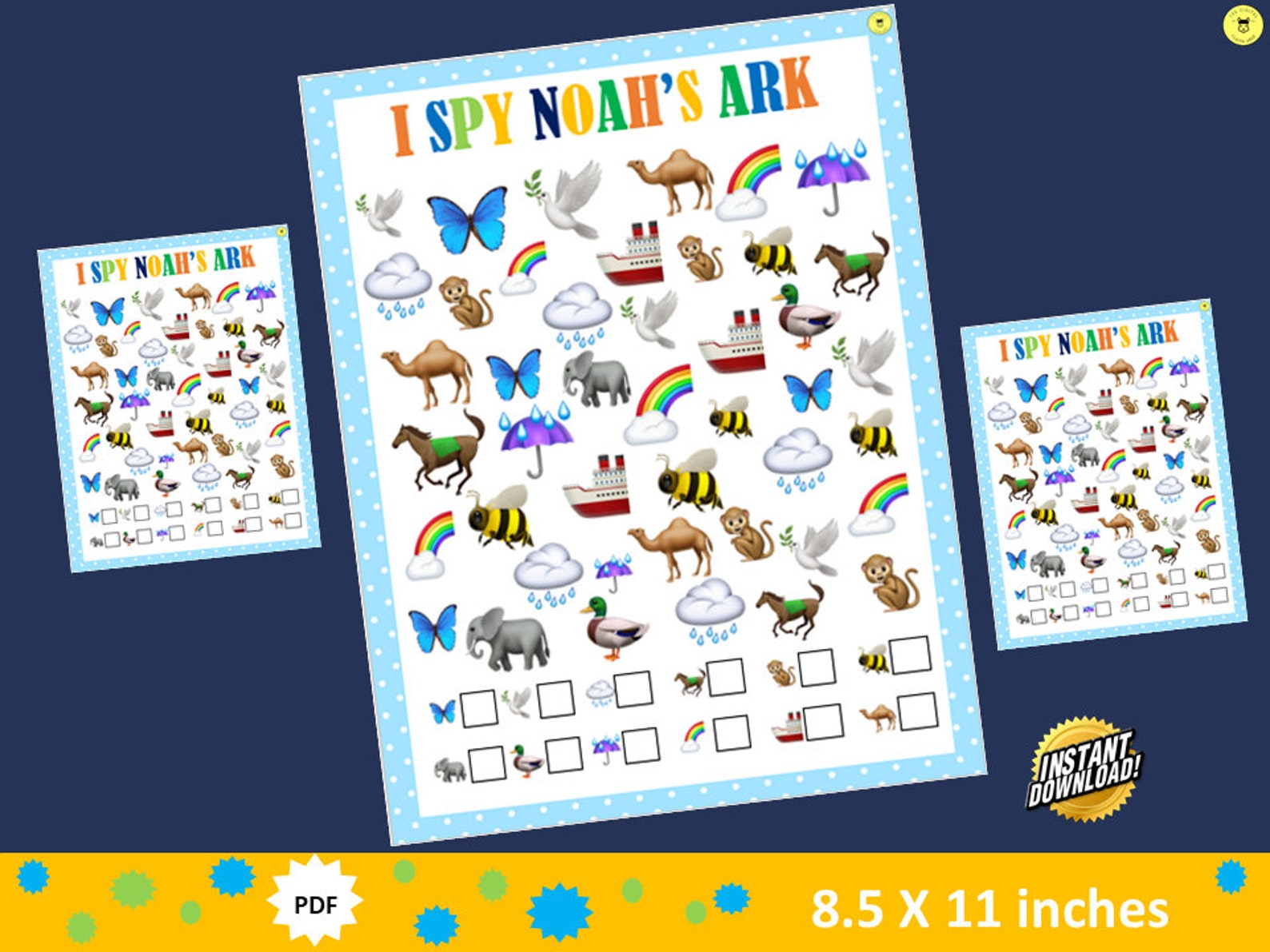 I Spy Noah's Ark |noah's Ark I Spy Printable |fun Activity for Kids and ...