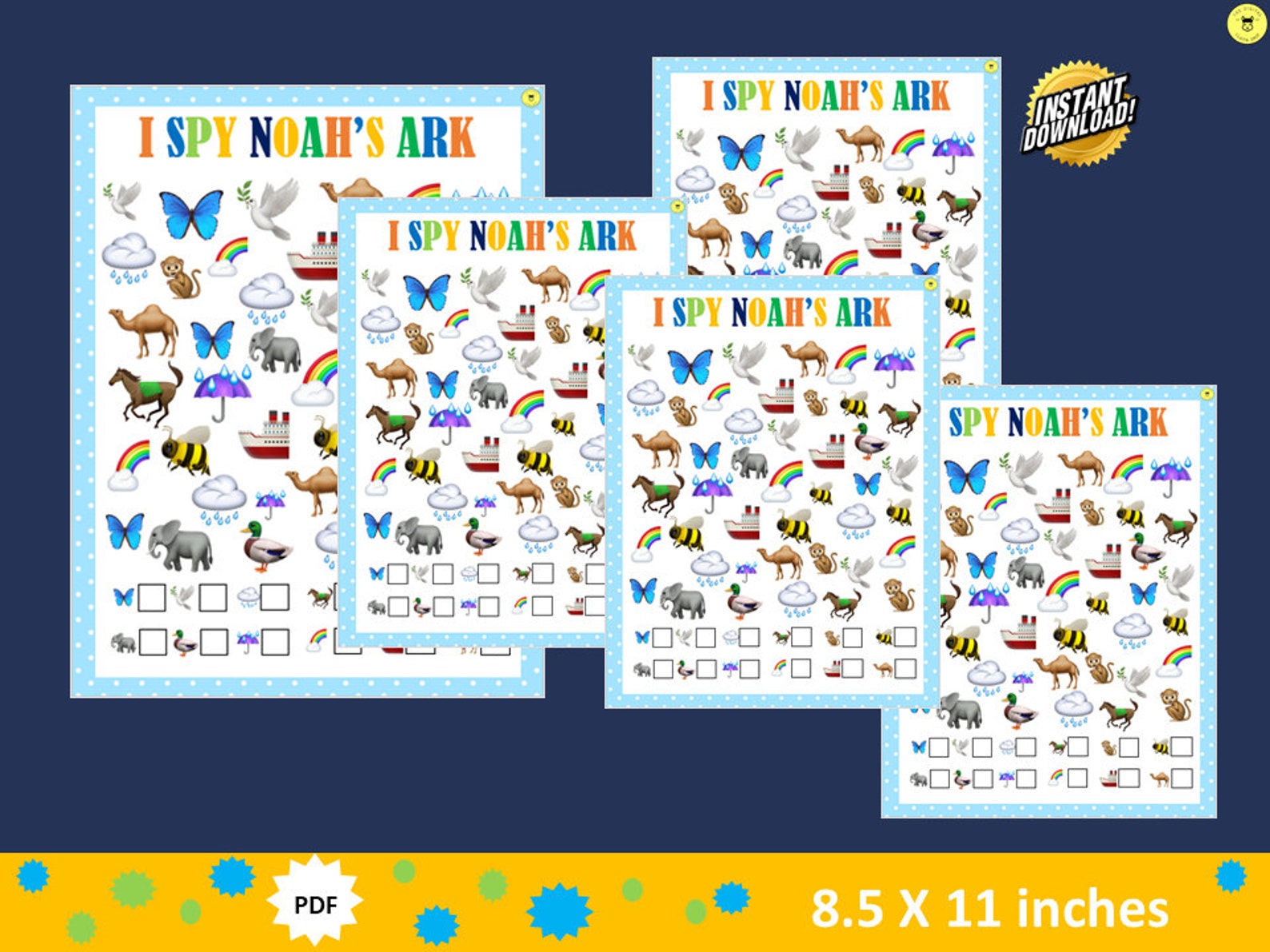 I Spy Noah's Ark |noah's Ark I Spy Printable |fun Activity for Kids and ...