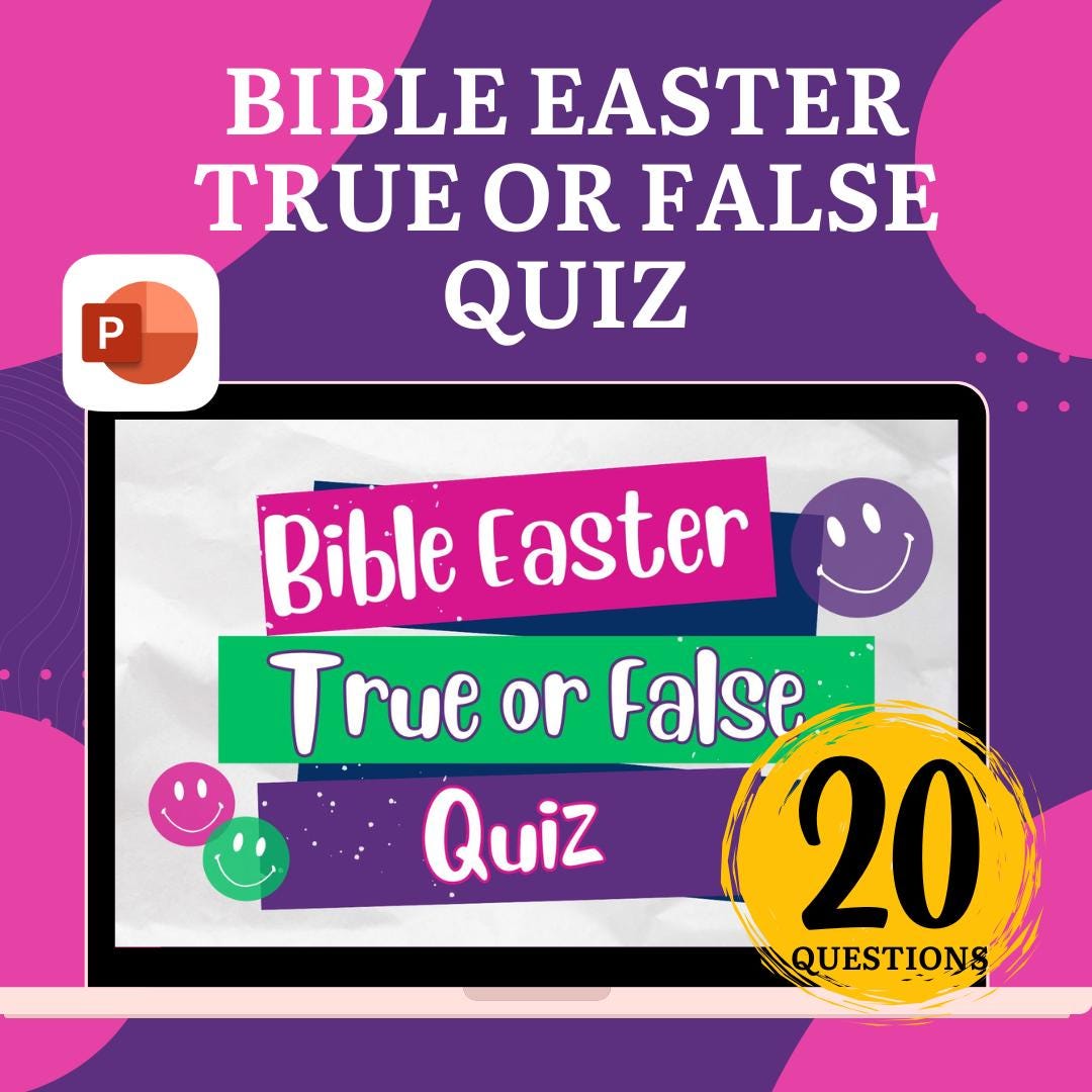 Bible True or False |bible Easter 20 True or False Powerpoint Game ...