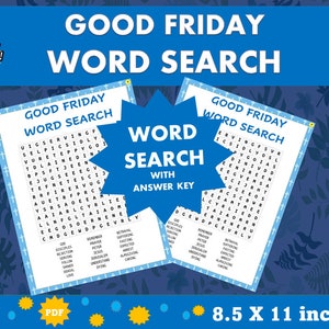 Good Friday Word Search |good Friday Activity Printable | Instant ...
