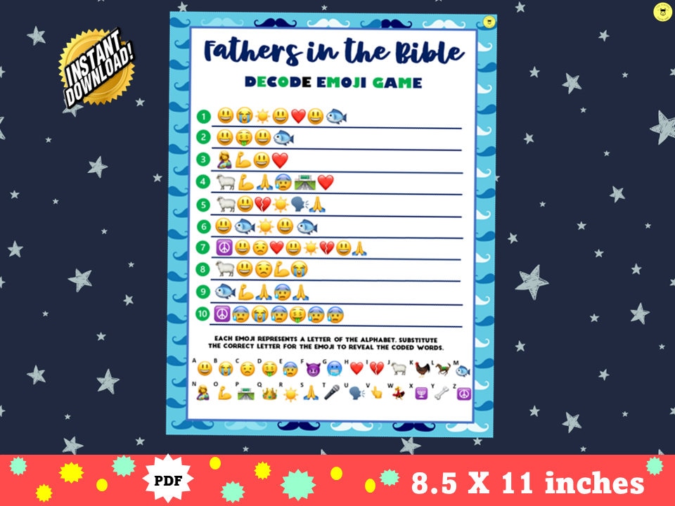 Bible Fathers Decode Emoji Game| Decode the Fathers Names Using Emoji ...
