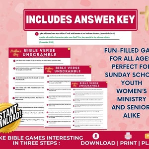 Mothers Day Bible Verse Unscramble Bible Games Mothers Day Game ...