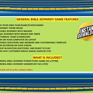 Bible Jeopardy Game: Church Trivia, Zoom Activity (windows PC) - Etsy