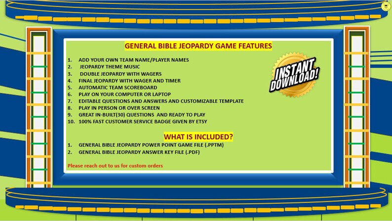 Bible Jeopardy Game: Church Trivia, Zoom Activity (windows PC) - Etsy