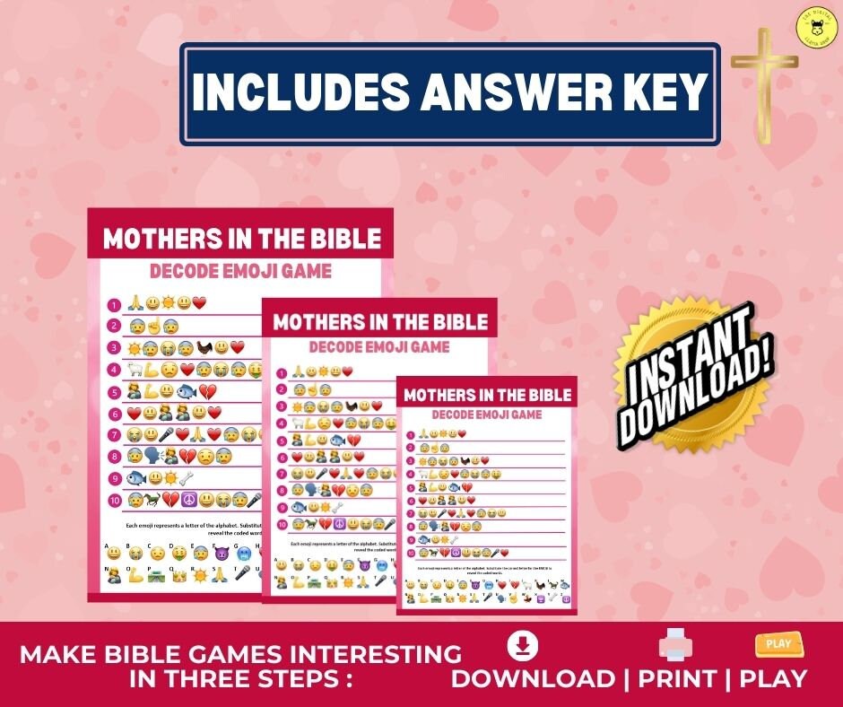 Bible Mothers Decode Emoji Game| Decode the Mothers Names Using Emoji ...