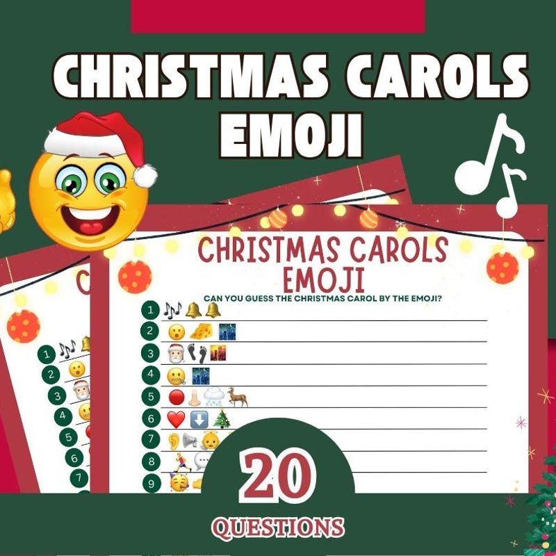 Christmas Song Emoji Game - Etsy