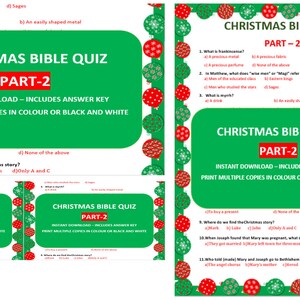 Christmas Bible Quiz Part- 2 | Christmas Bible Trivia| Church Small ...