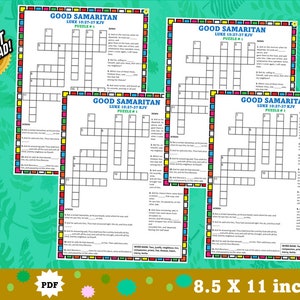Good Samaritan Bible Crossword Puzzle: Church Activity (instant ...