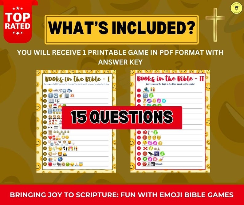 Bible Books Emoji Game: Church Study Quiz (instant Download) - Etsy
