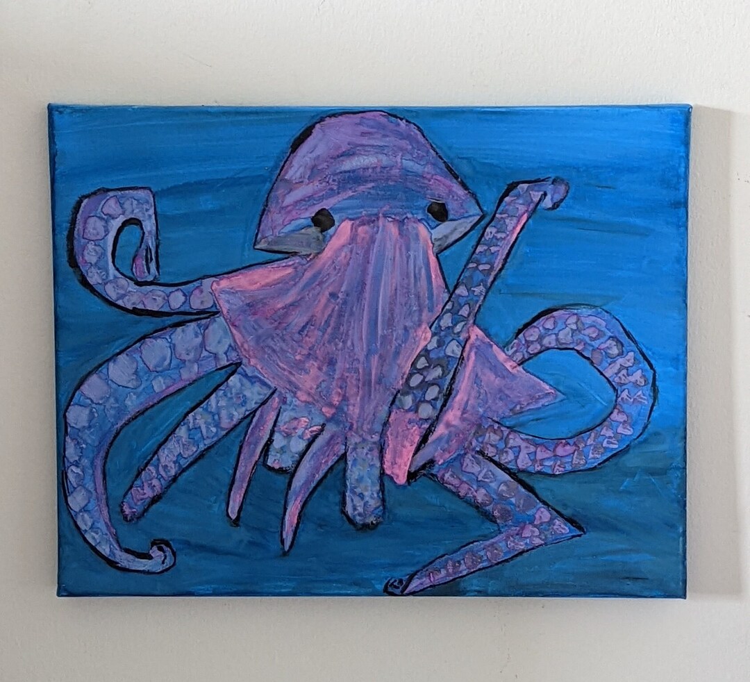 Octopus Watercolour Painting - Etsy
