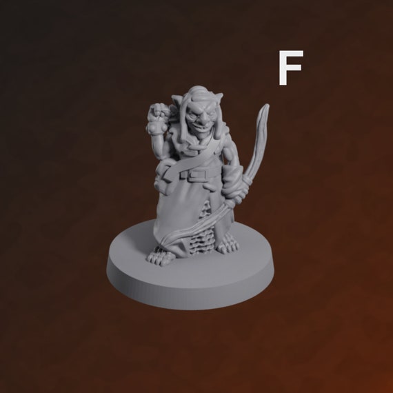 TabletopRPG Miniature 28mm Goblin Archer 2 32mm Scale | Sculpt by ...