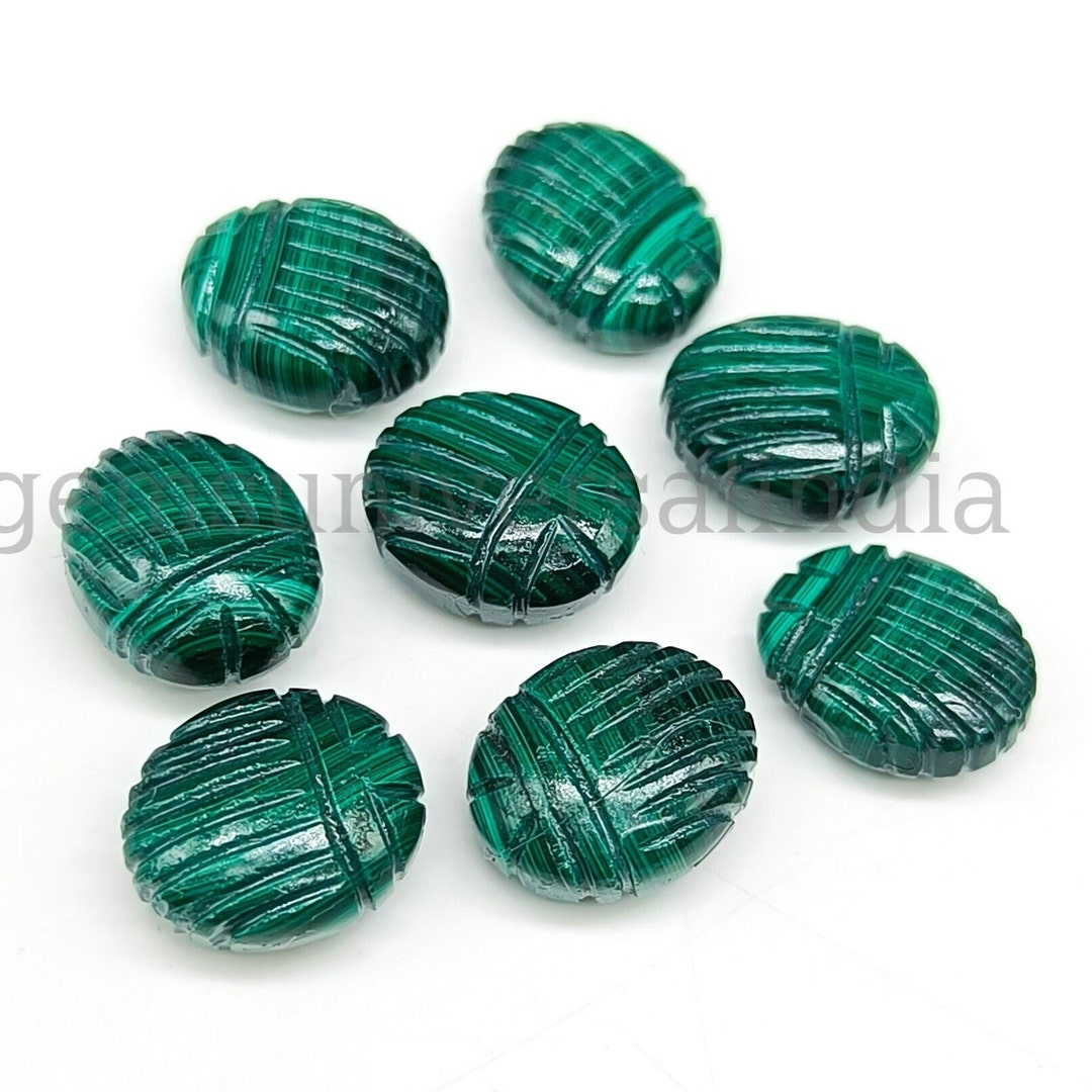 AAA Malachite Scarab Shape Gemstone, Natural Malachite Beetle Face ...