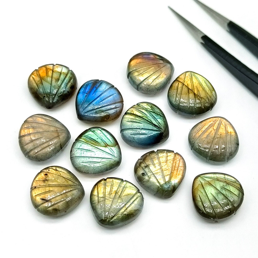 Dazzling Labradorite Shell Shape Briolettes, Natural Labradorite Shell ...