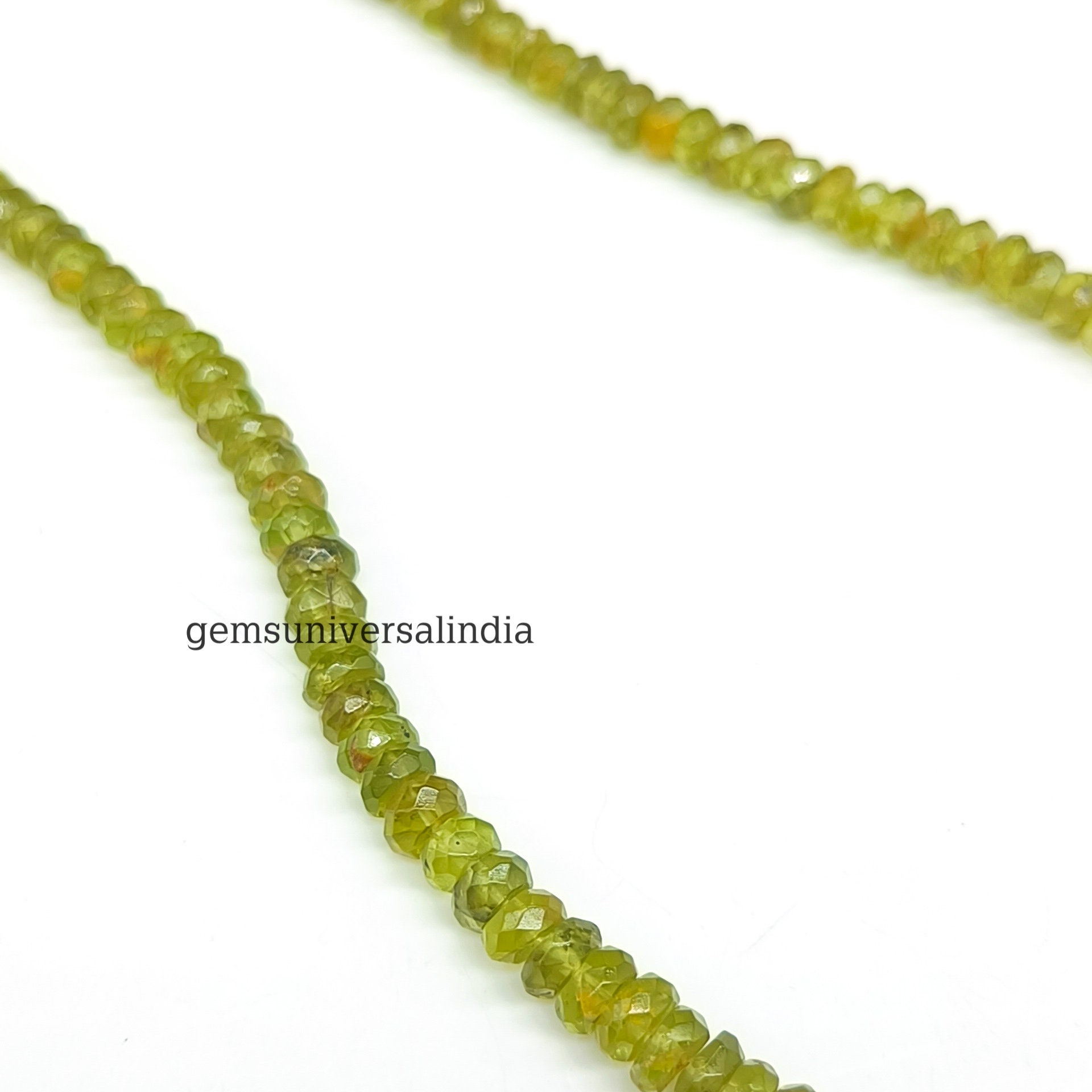 Gorgeous Peridot Beaded Necklace, Natural Peridot Faceted Rondelle ...