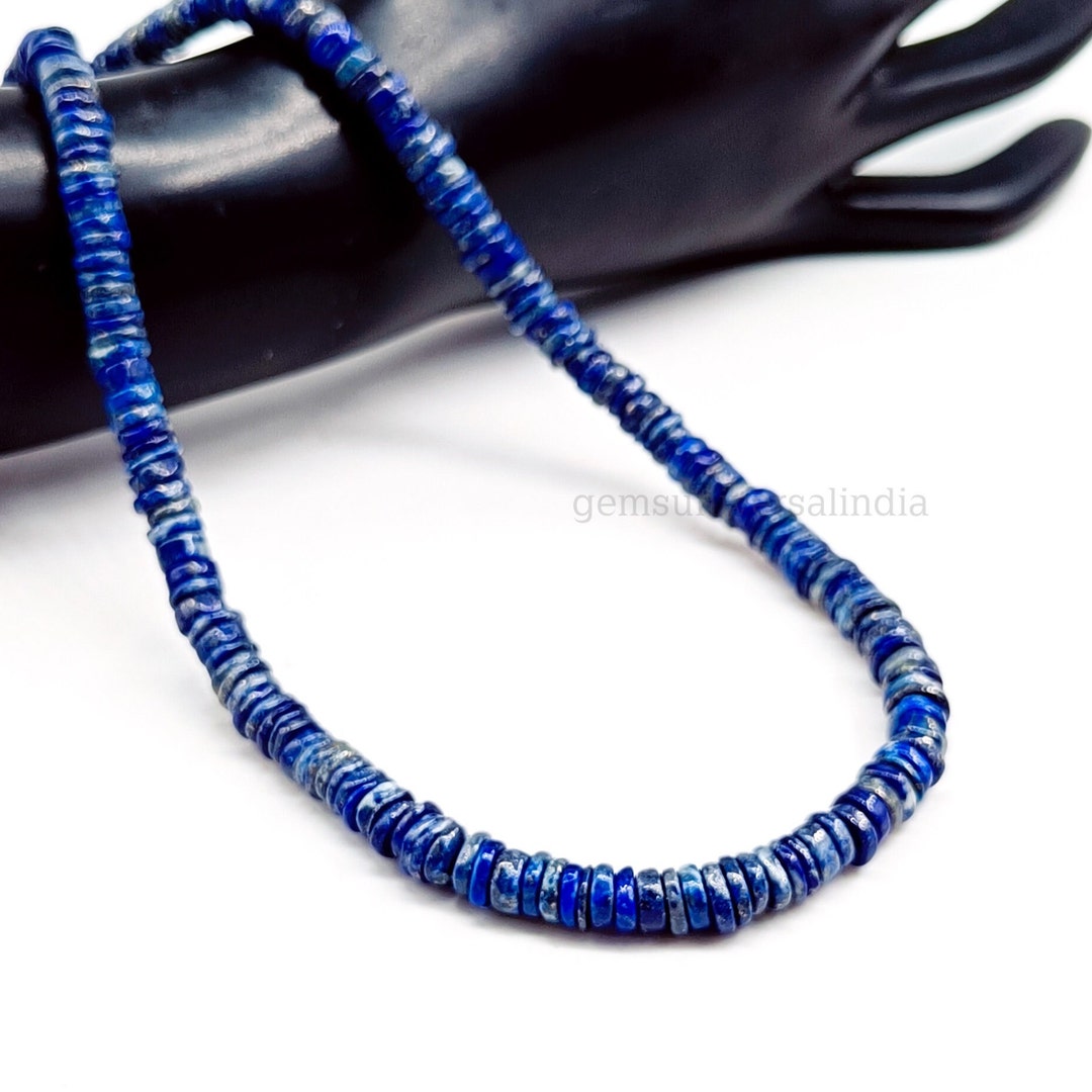 Lapis Lazuli Heishi Bead Necklace, Lapis Lazuli Beads Necklace for ...