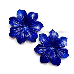 AAA Lapis Lazuli Carved Flower Shape Gemstone, Natural Lapis Lazuli ...