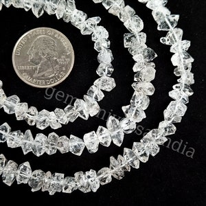 White Herkimer Diamond Beads, 100% Natural Herkimer Beads, Herkimer ...