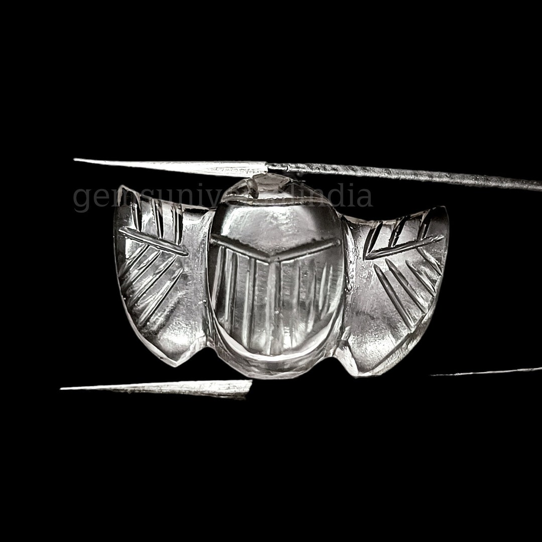 AAA Crystal Quartz Scarab Shape Gemstone, Clear Quartz Beetle Face ...