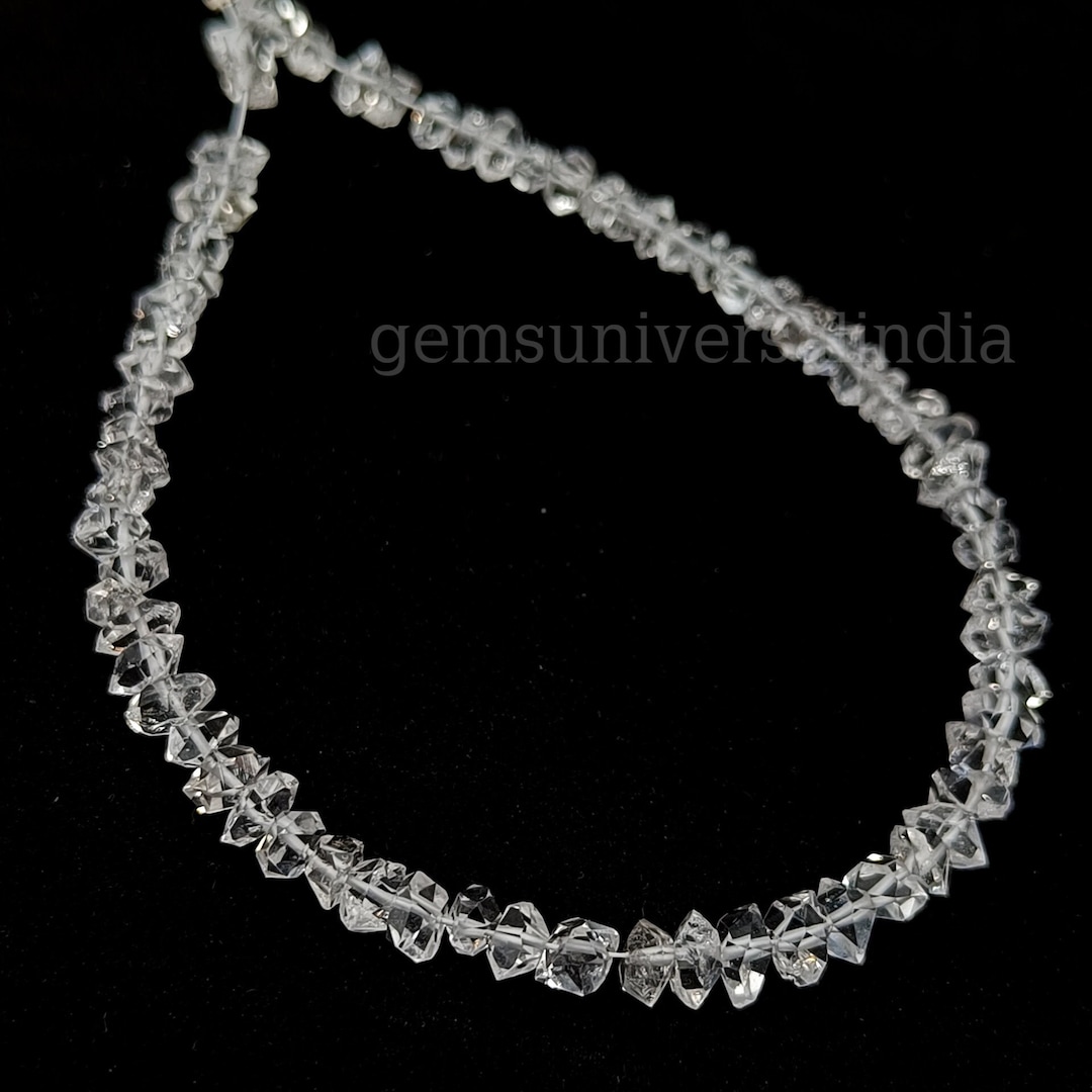 AAAA Clear Herkimer Diamond Quartz Beads, Herkimer Diamond Beads for ...