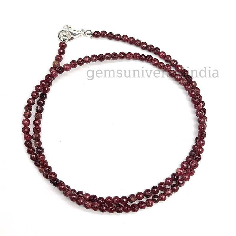 Ruby Beads Necklace - Etsy