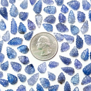 AAA Tanzanite Carved Leaf Shape Gemstone, Faceted Crystal Leaf Carving ...