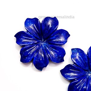 AAA Lapis Lazuli Carved Flower Shape Gemstone, Natural Lapis Lazuli ...