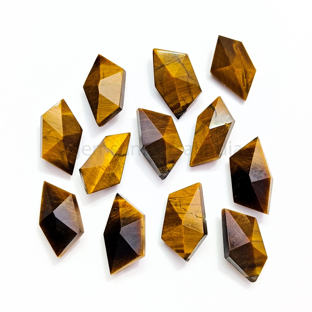 Natural Tiger Eye Spindle Shape Gemstone, Hand Carved Gemstone Beads ...