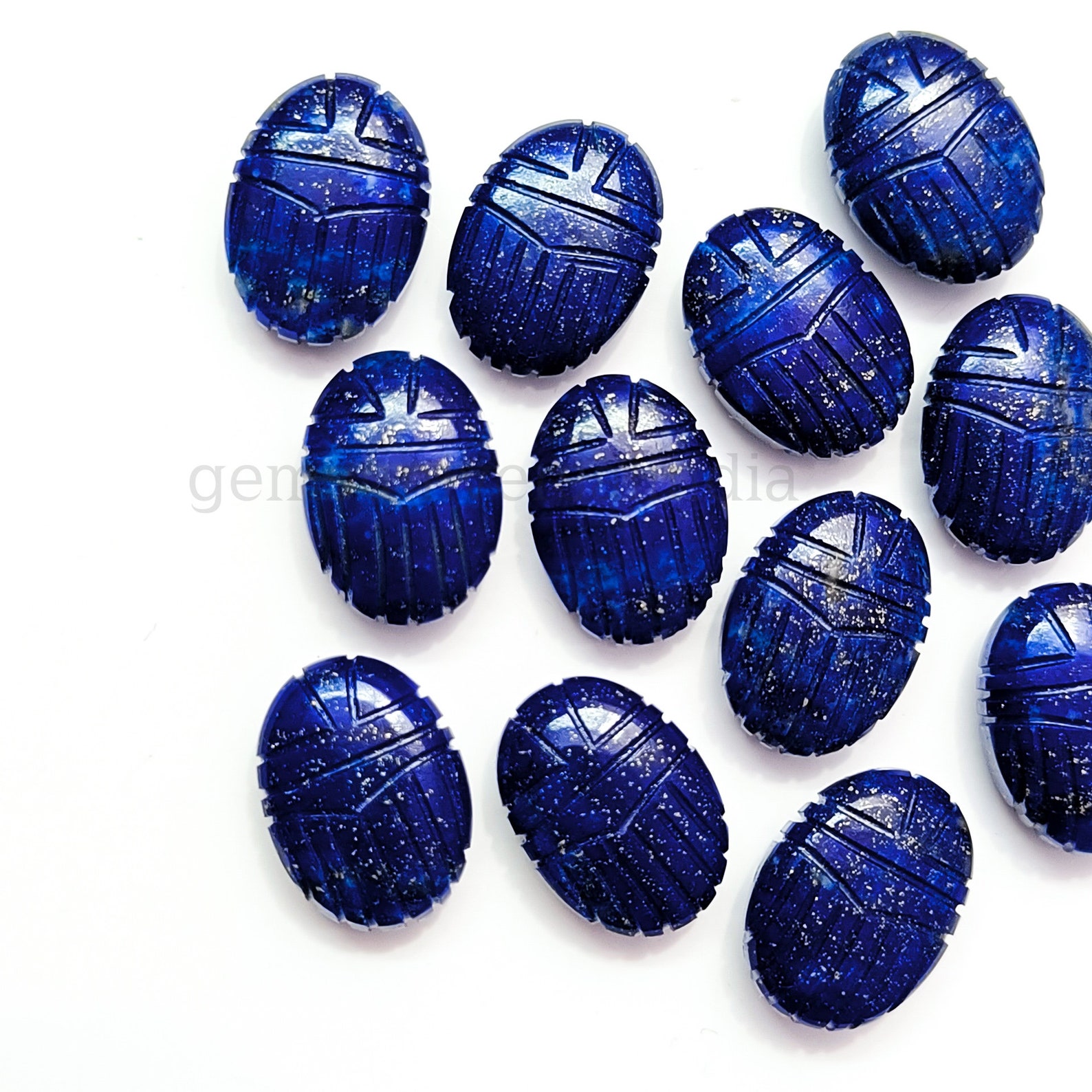 Natural Lapis Lazuli Scarabs Beads, Boho Egyptian Scarabs Shape, Beetle ...