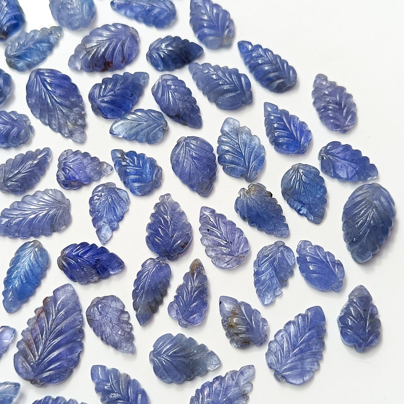 AAA Tanzanite Carved Leaf Shape Gemstone, Faceted Crystal Leaf Carving ...