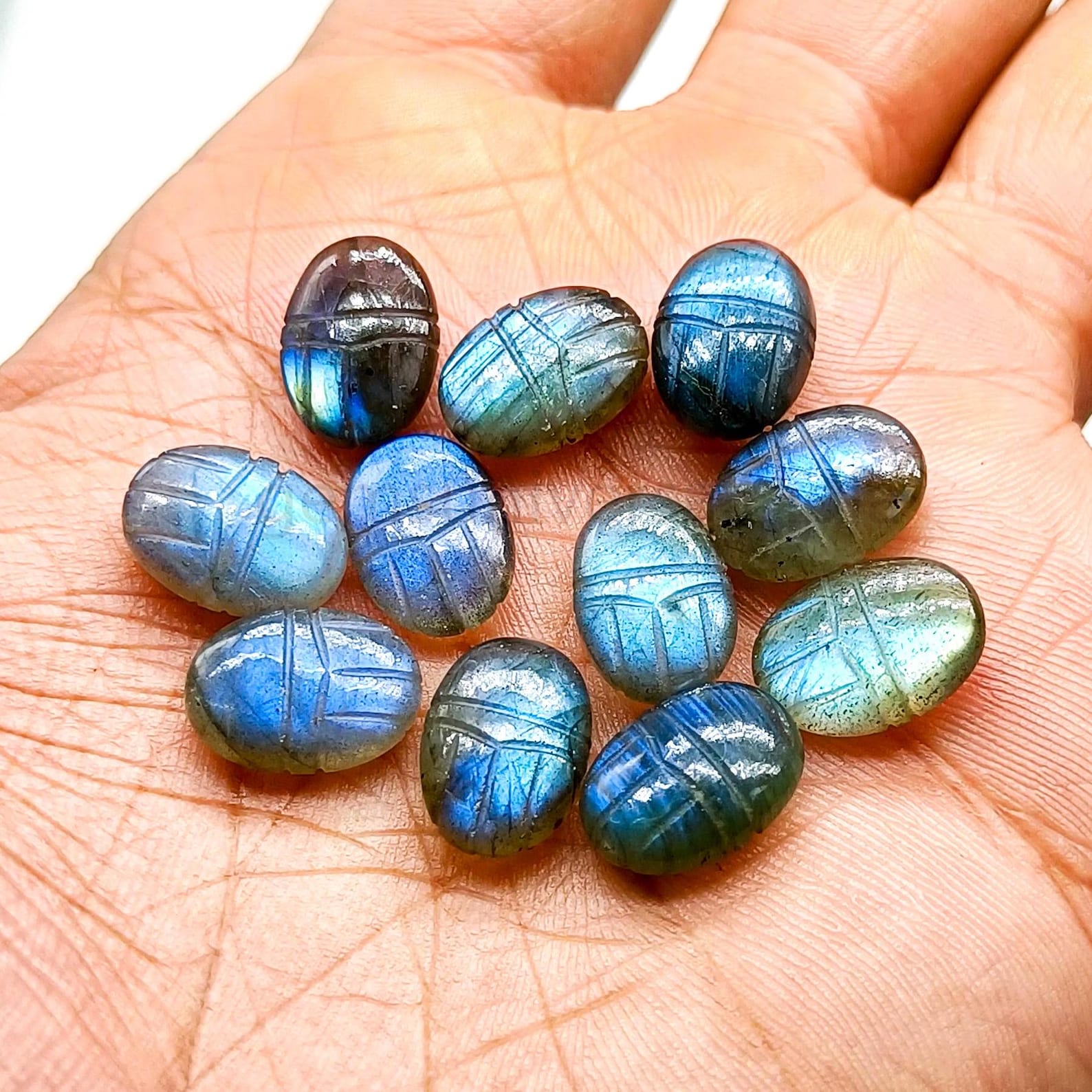 Flashy Labradorite Holy Scarabs Beads, Boho Egyptian Scarabs Shape ...