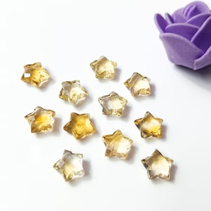 Natural Citrine Star Shape Gemstone, Faceted Hand Carved Star Beads for ...