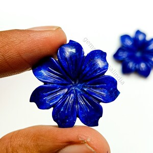 AAA Lapis Lazuli Carved Flower Shape Gemstone, Natural Lapis Lazuli ...