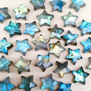 Flashy Labradorite Star Shape Gemstone, Faceted Hand Carved Star Beads ...