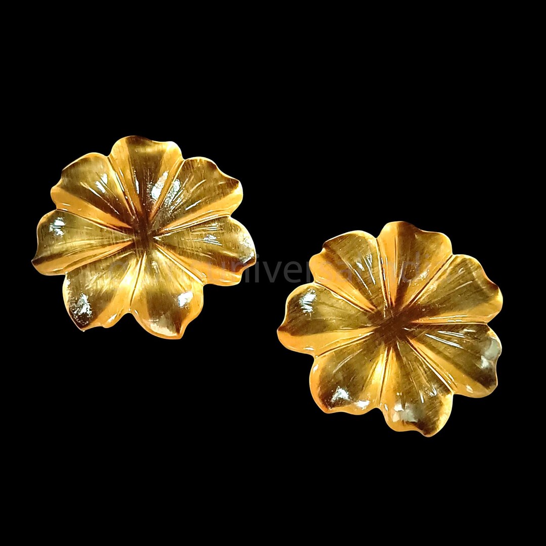 LARGE Peach Moonstone Flower Shape Gemstone, Moonstone Flower Carvings ...
