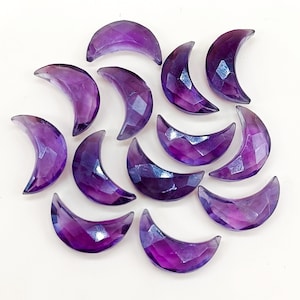 AAA+ Amethyst Moon Shape Briolettes, Purple Amethyst Faceted Gemstone ...
