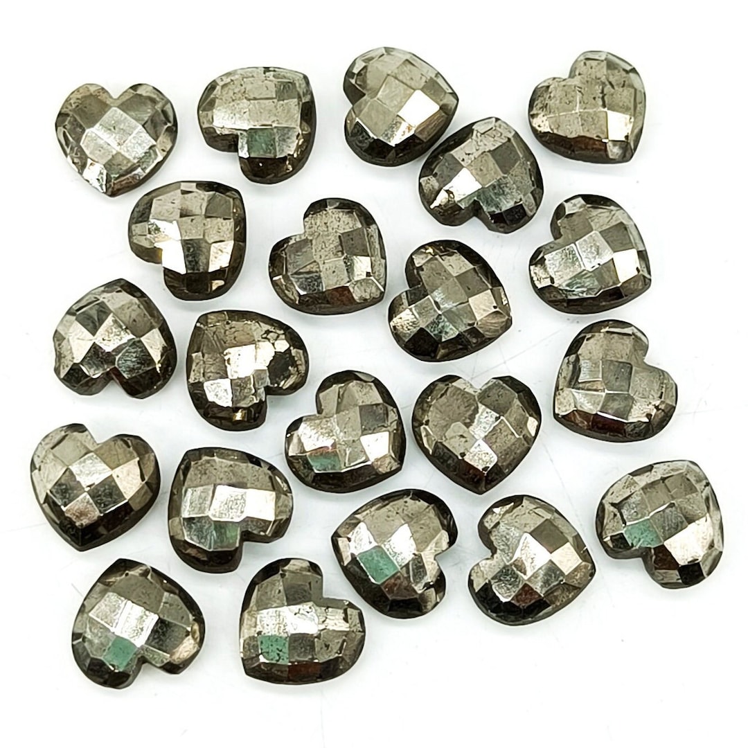 Top Quality Pyrite Heart Shape Briolettes, 100% Natural Pyrite Faceted ...