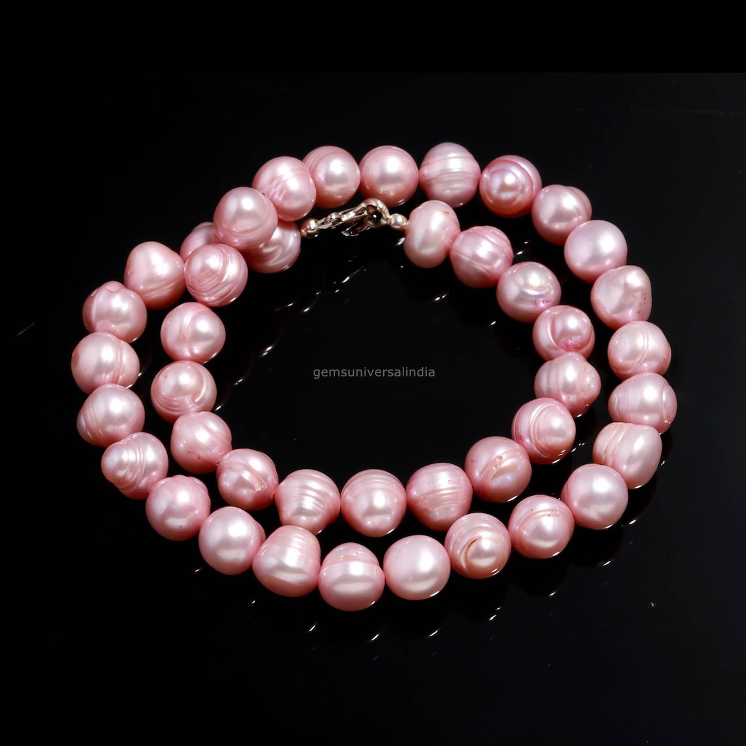 Beautiful Pink Freshwater Pearl Necklace, Natural Pearl Necklace for ...