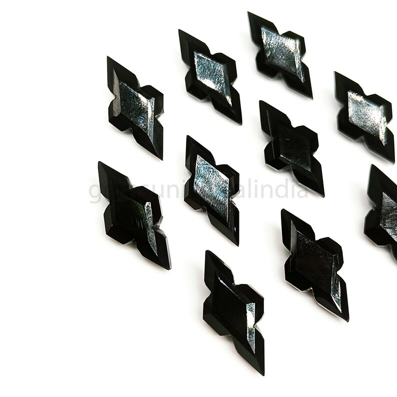 AAA Quality Black Onyx Kite Cut Faceted Gemstone, Kite Shape Charms for ...