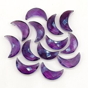 AAA+ Amethyst Moon Shape Briolettes, Purple Amethyst Faceted Gemstone ...