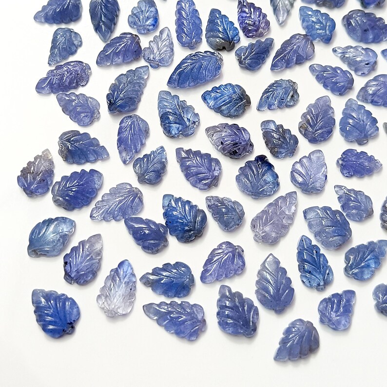 AAA Tanzanite Carved Leaf Shape Gemstone, Faceted Crystal Leaf Carving ...