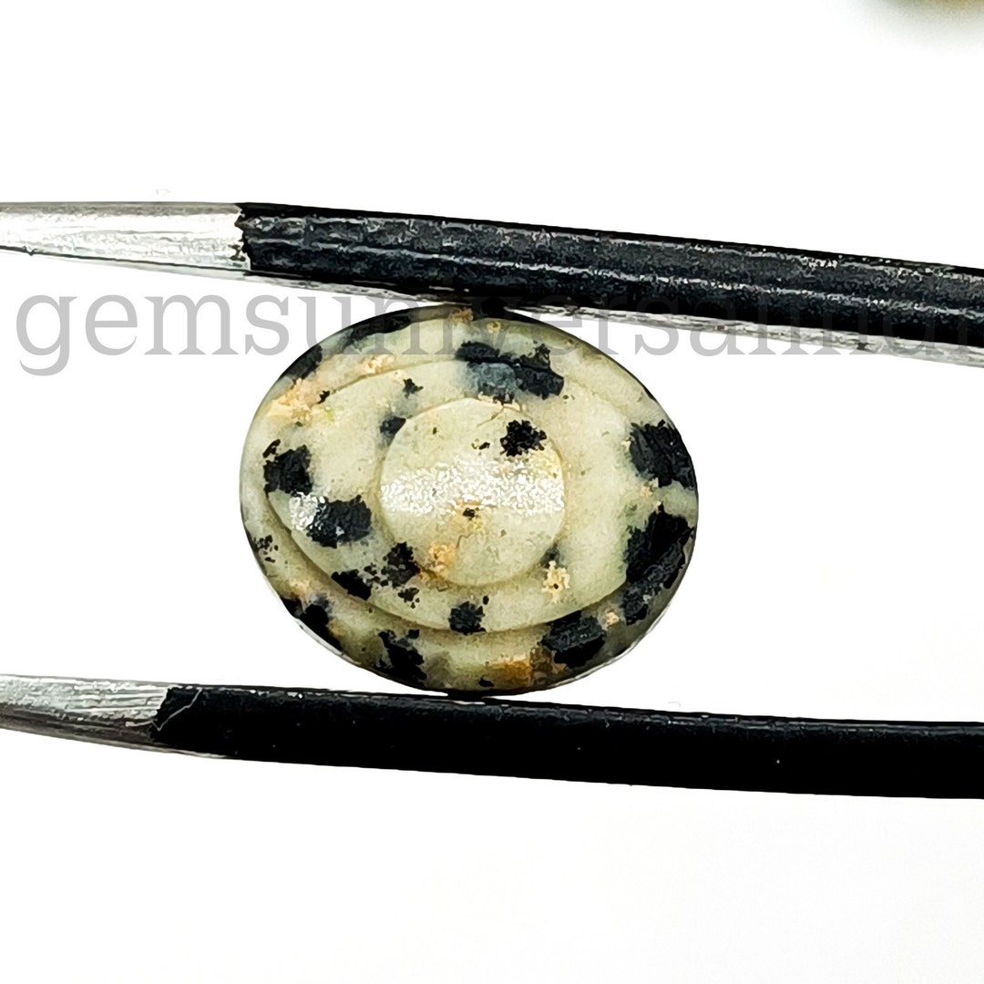 Dalmatian Jasper Evil Eye Beads, Natural Jasper Eye Carved Beads ...