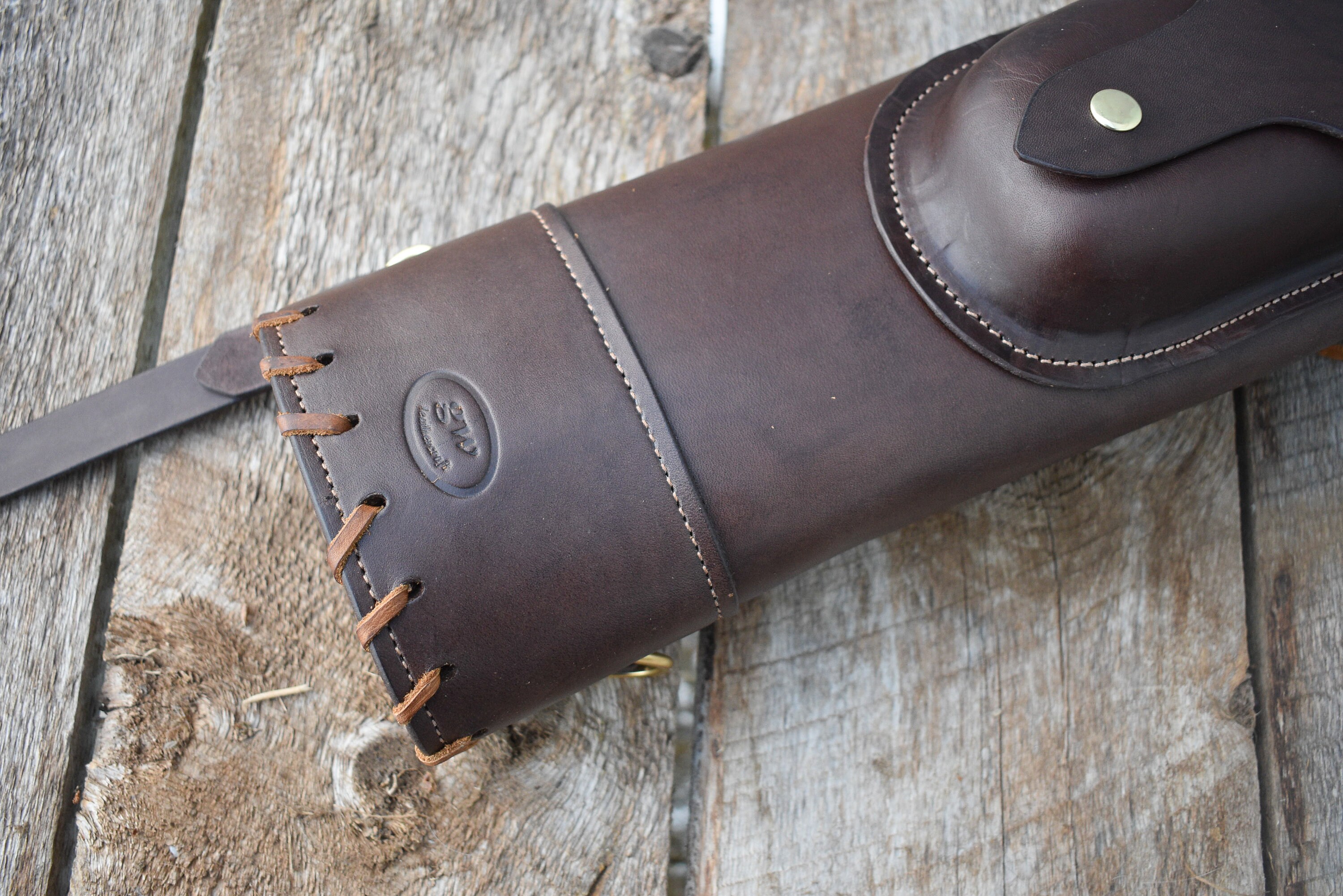 Magnus Style, Leather BACK Quiver for Traditional Archery With Pocket ...