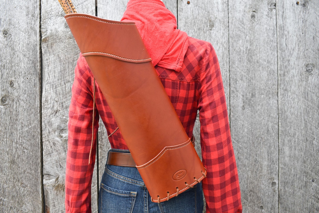 Leather BACK Quiver, Sherwood Pattern, for Traditional Archery With ...