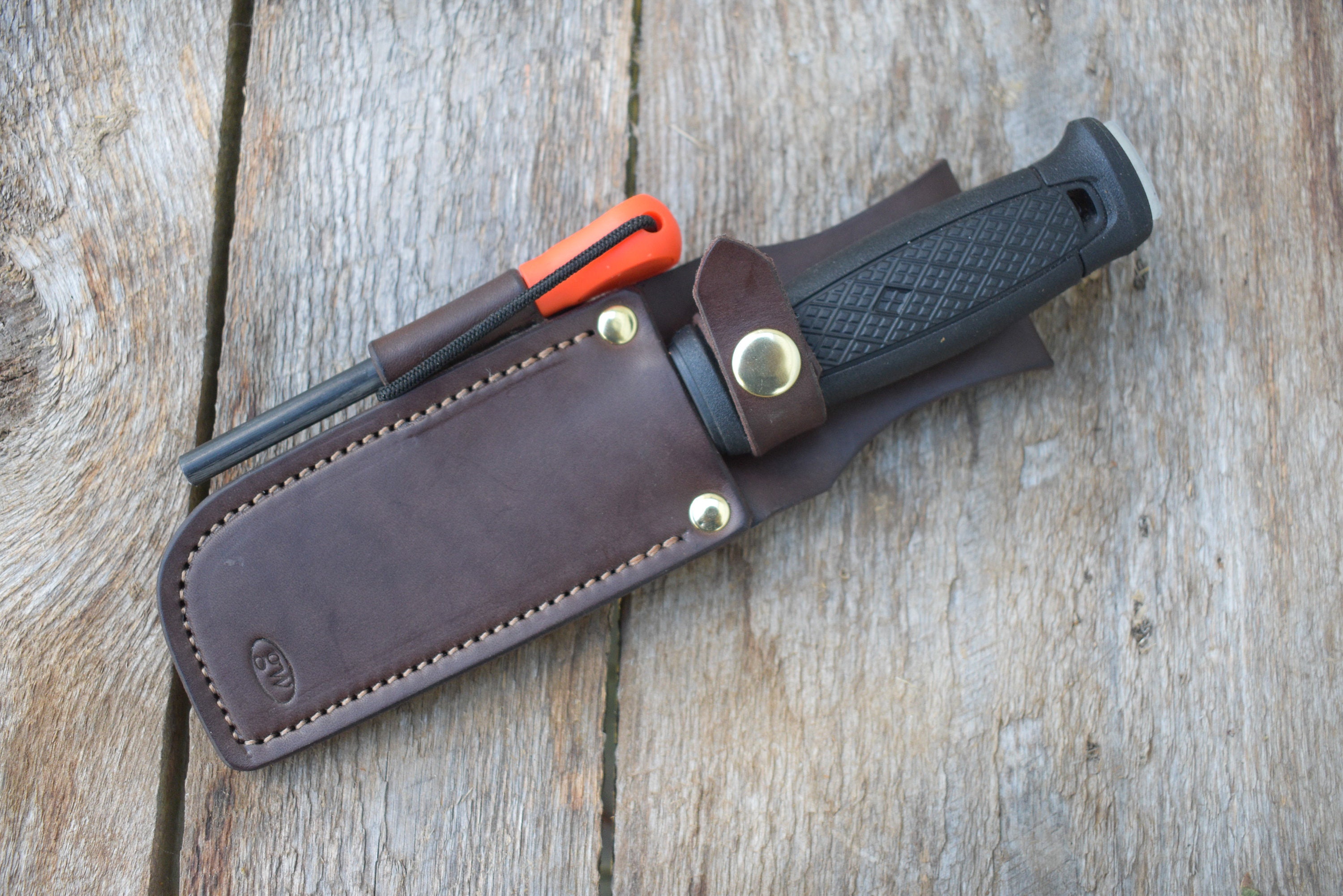 Bushcraft Knife Sheath, Leather Knife Sheath, Vertical Carry Sheath for ...