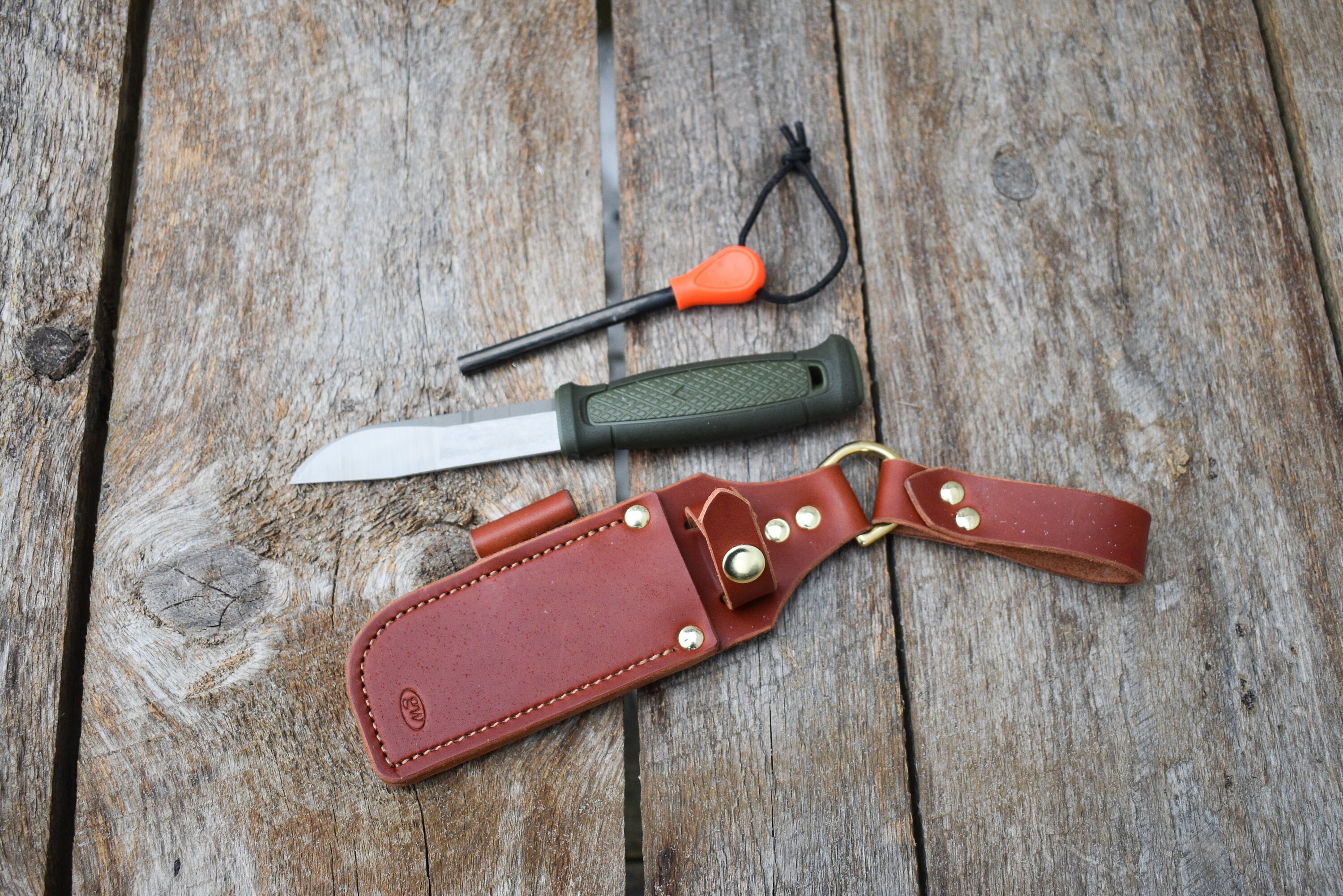 Bushcraft Knife Sheath, Leather Knife Sheath, Dangler Sheath for Mora ...