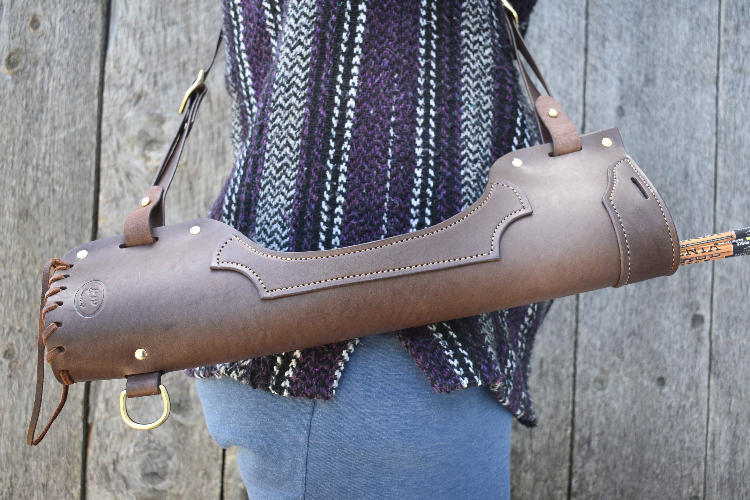 Leather Stalker Quiver, Back Quiver, Stealth Quiver, Hip Quiver, 16 or ...