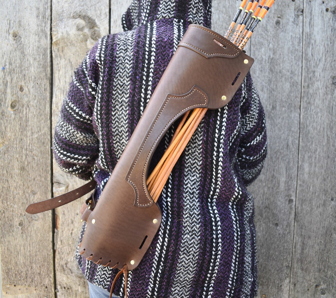 Leather Stalker Quiver, Back Quiver, Stealth Quiver, Hip Quiver, 16 or ...