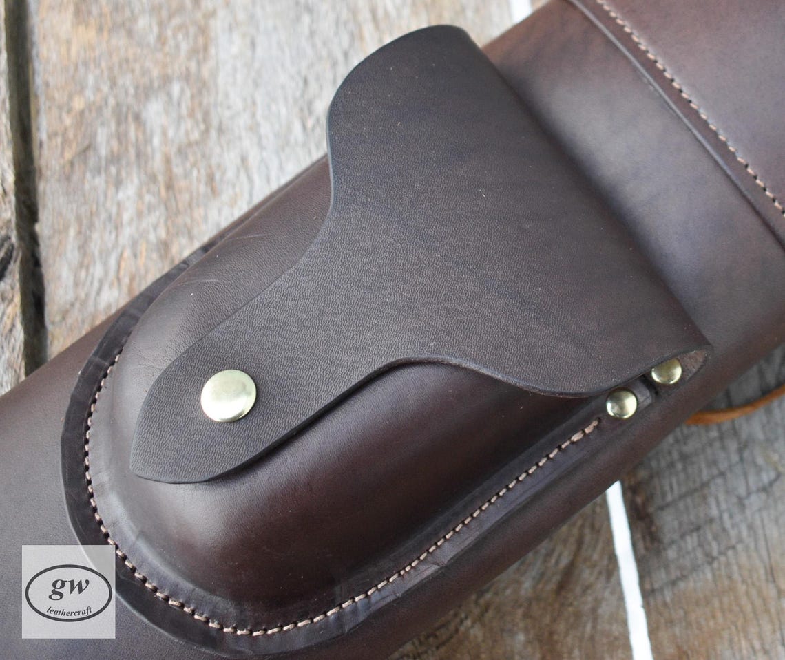 Magnus Style, Leather BACK Quiver for Traditional Archery With Pocket ...