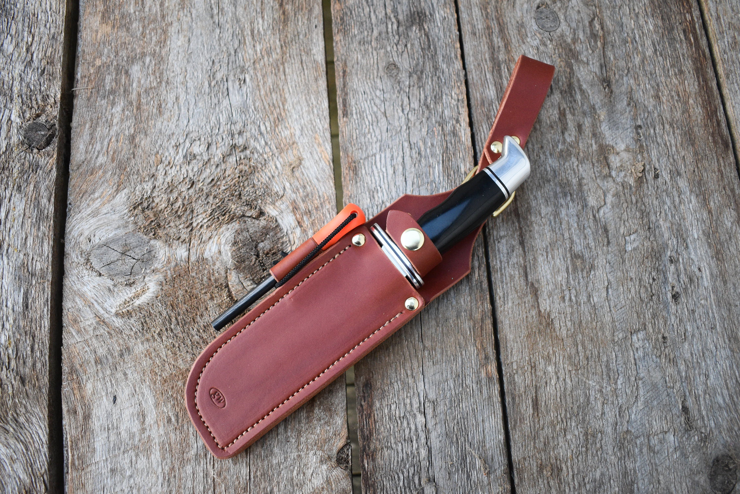 Bushcraft Knife Sheath, Leather Knife Sheath, Dangler Sheath for Mora ...